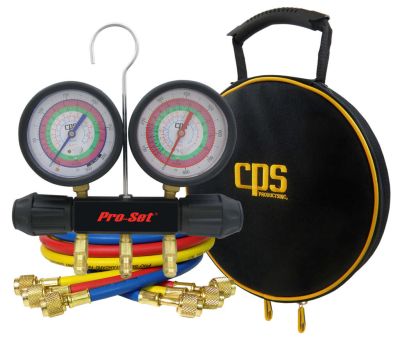 CPS - Manifold 2-valve Workingmans R134A/R22/404A c/w hoses | MT2T7P5