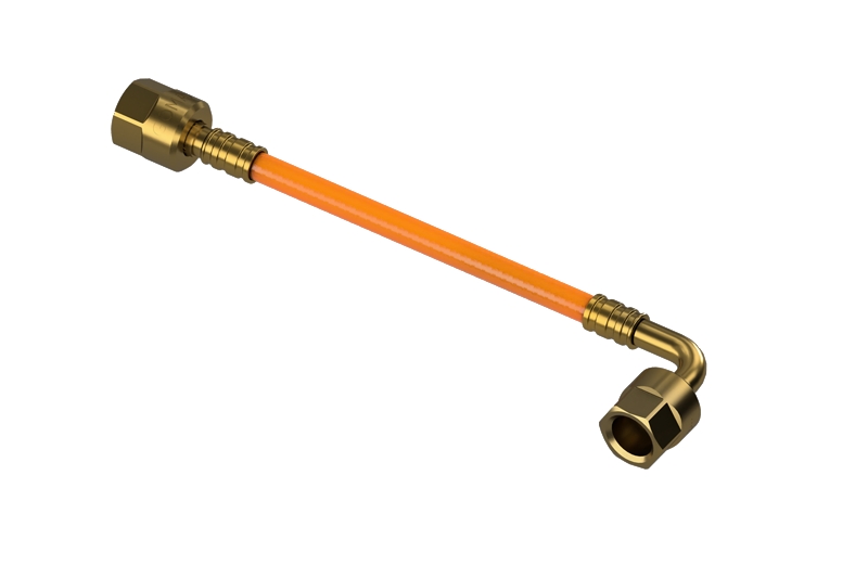 GoMax Anti Vibration Hose 1/4" STR x 1/4" 90o x 1200mm Long | CCD120